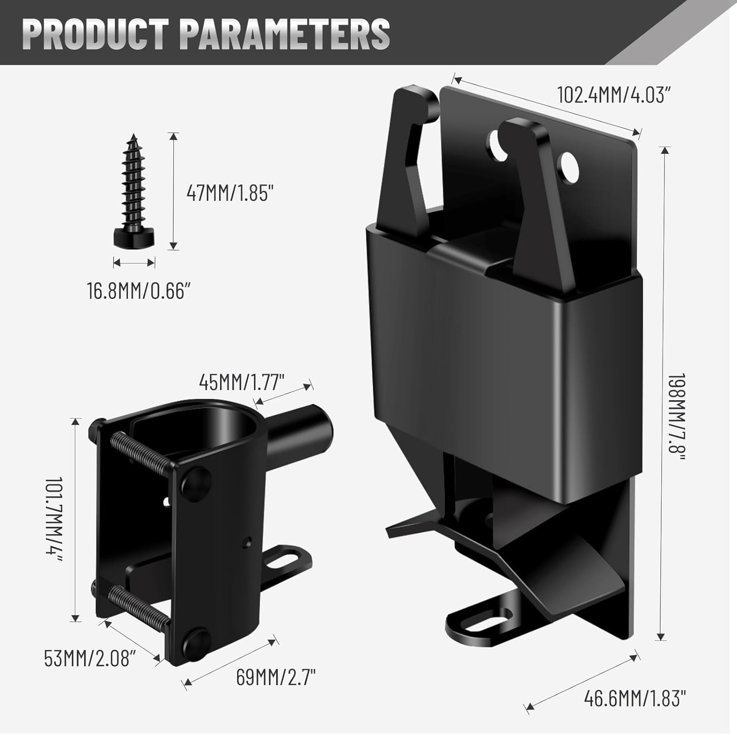 2 Pcs Farm Gate Latch, Heavy Duty 2 Way Gate Latch Lockable, Livestock ...