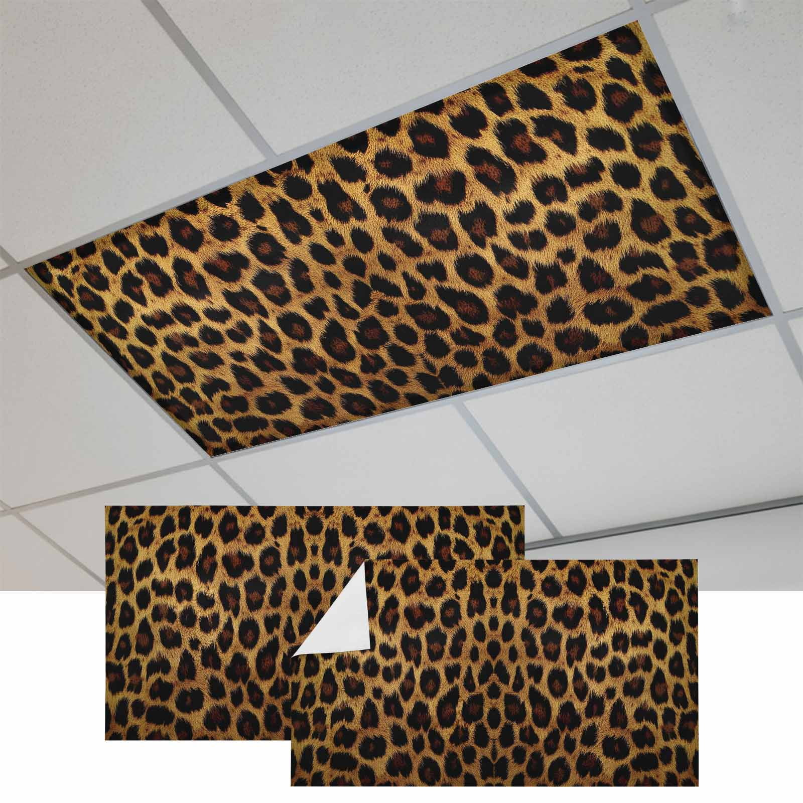 2 Pcs Fashion Wild Animal Fluorescent Light Covers Vintage Brown ...