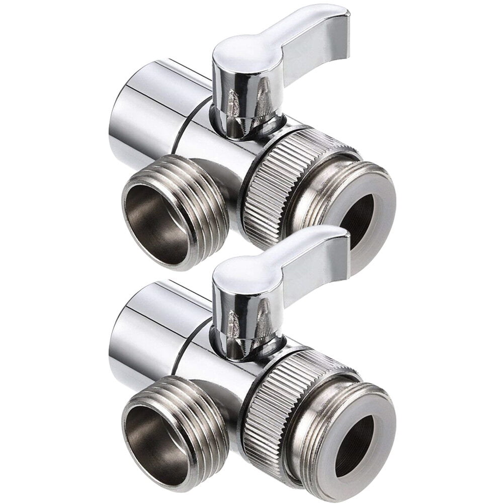 2 Pcs Faucet Diverter Kitchen Sink Adapter Water Hose Silver - Walmart.com