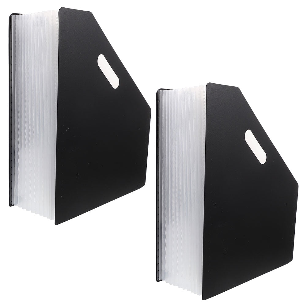 2 Pcs File Folder Storage Rack Accordian Organizer Small Letter ...
