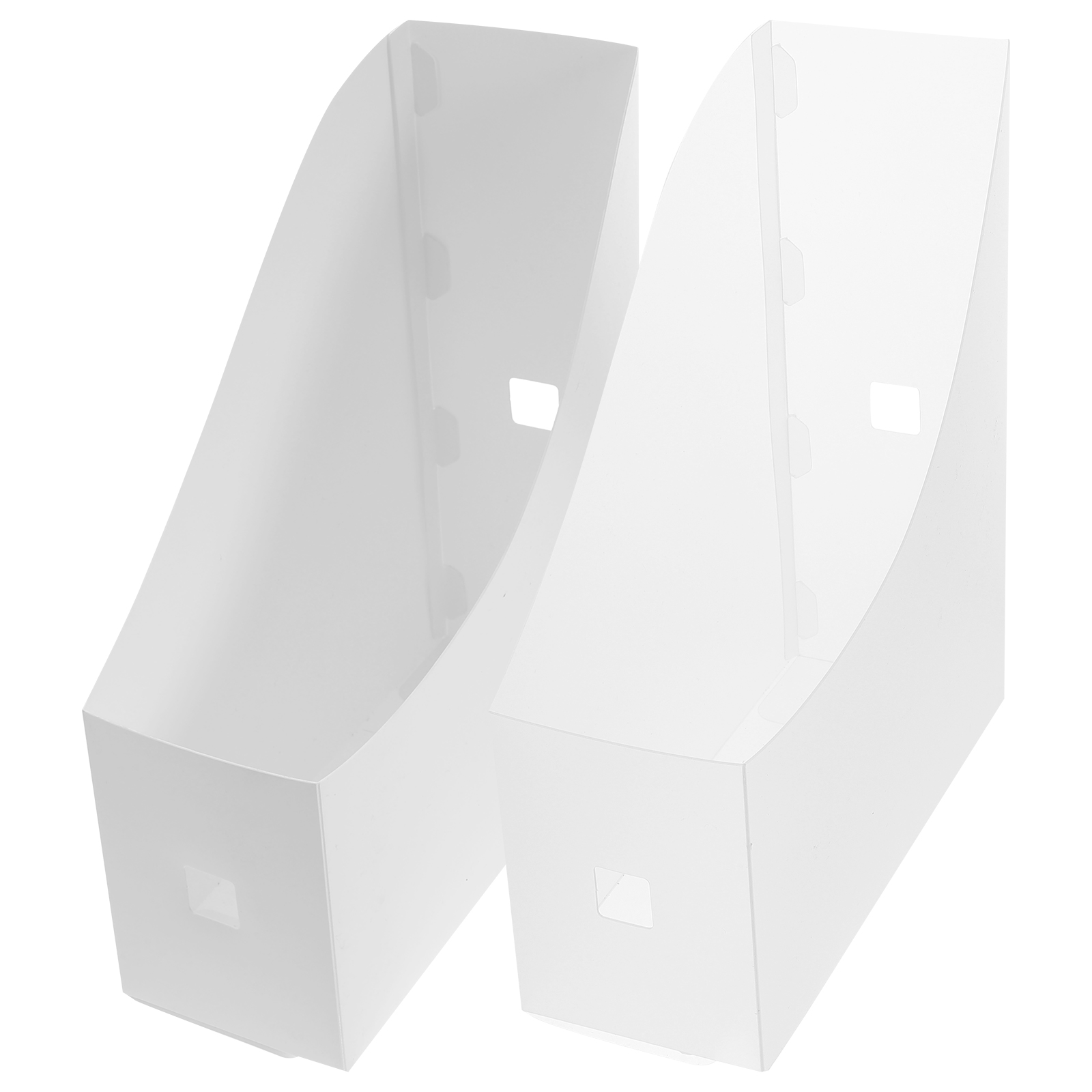 2 Pcs File Storage Box Book Shelf Desk Holder Bookcase Files Rack ...