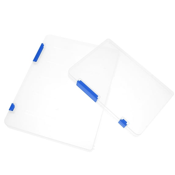 A4 File Box, A5 Clear Portable Project Case with Buckle Organizer for ...