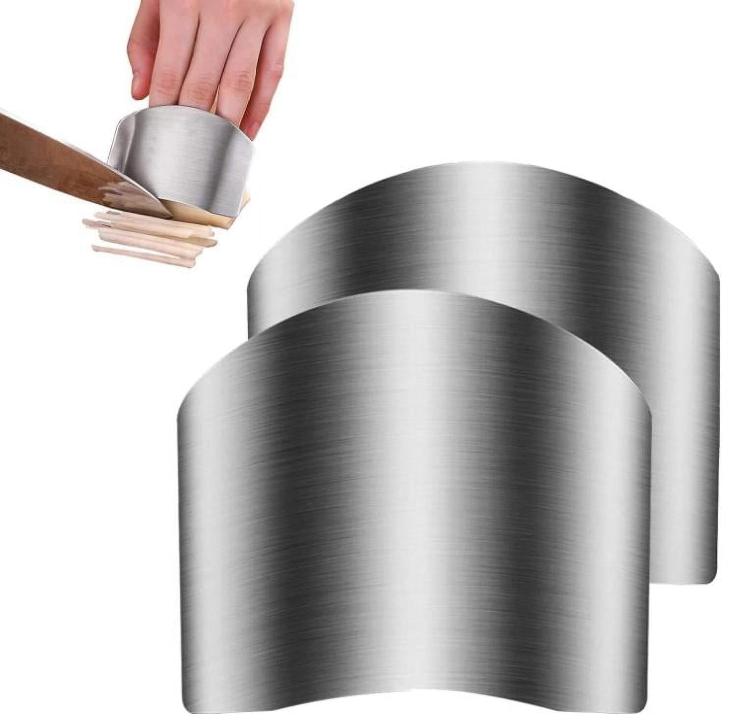 2 Pcs Finger Guard for Cutting,Stainless Steel Slicing Protector ...