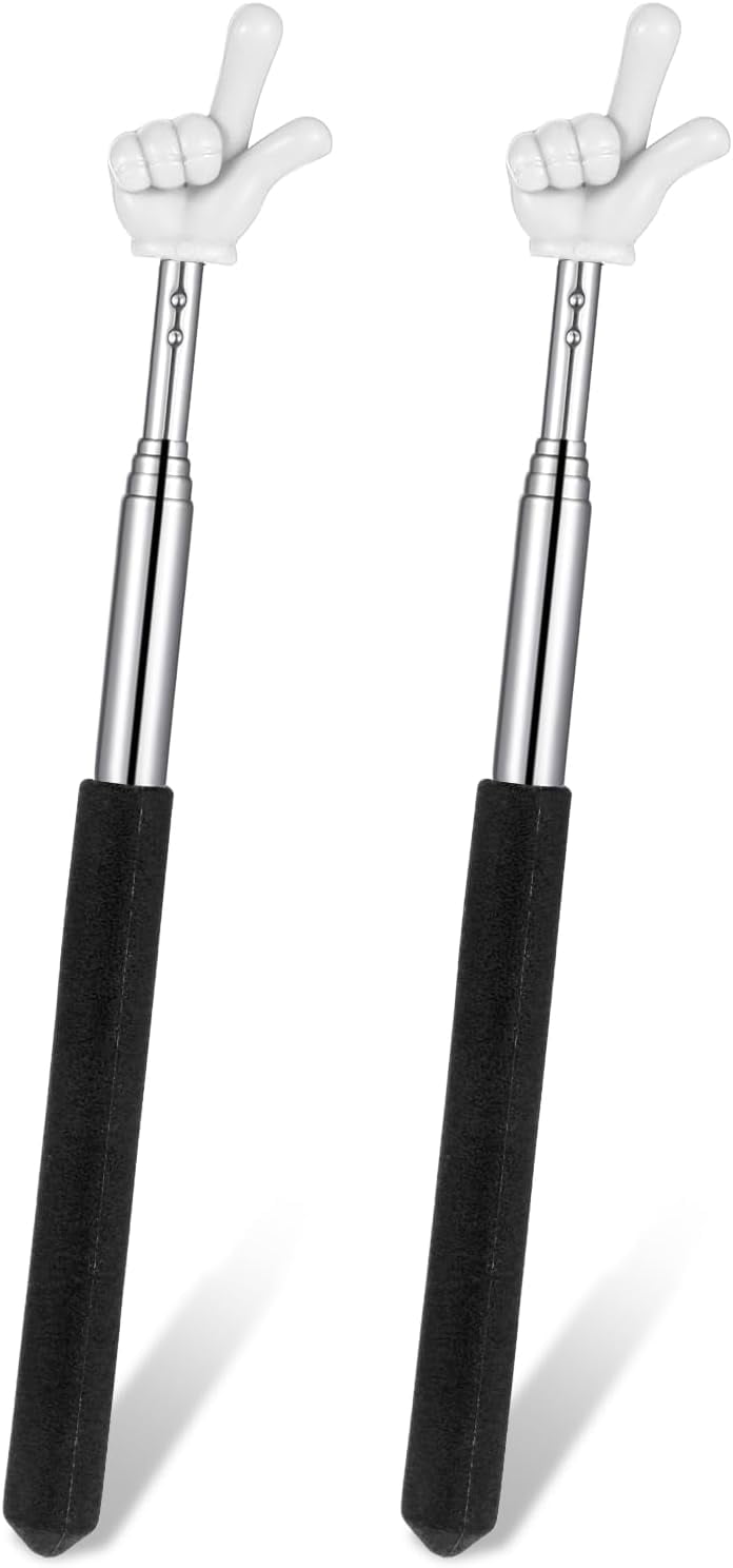 2 Pcs Finger Pointer Stick,Telescopic Teachers Pointer Presentation ...
