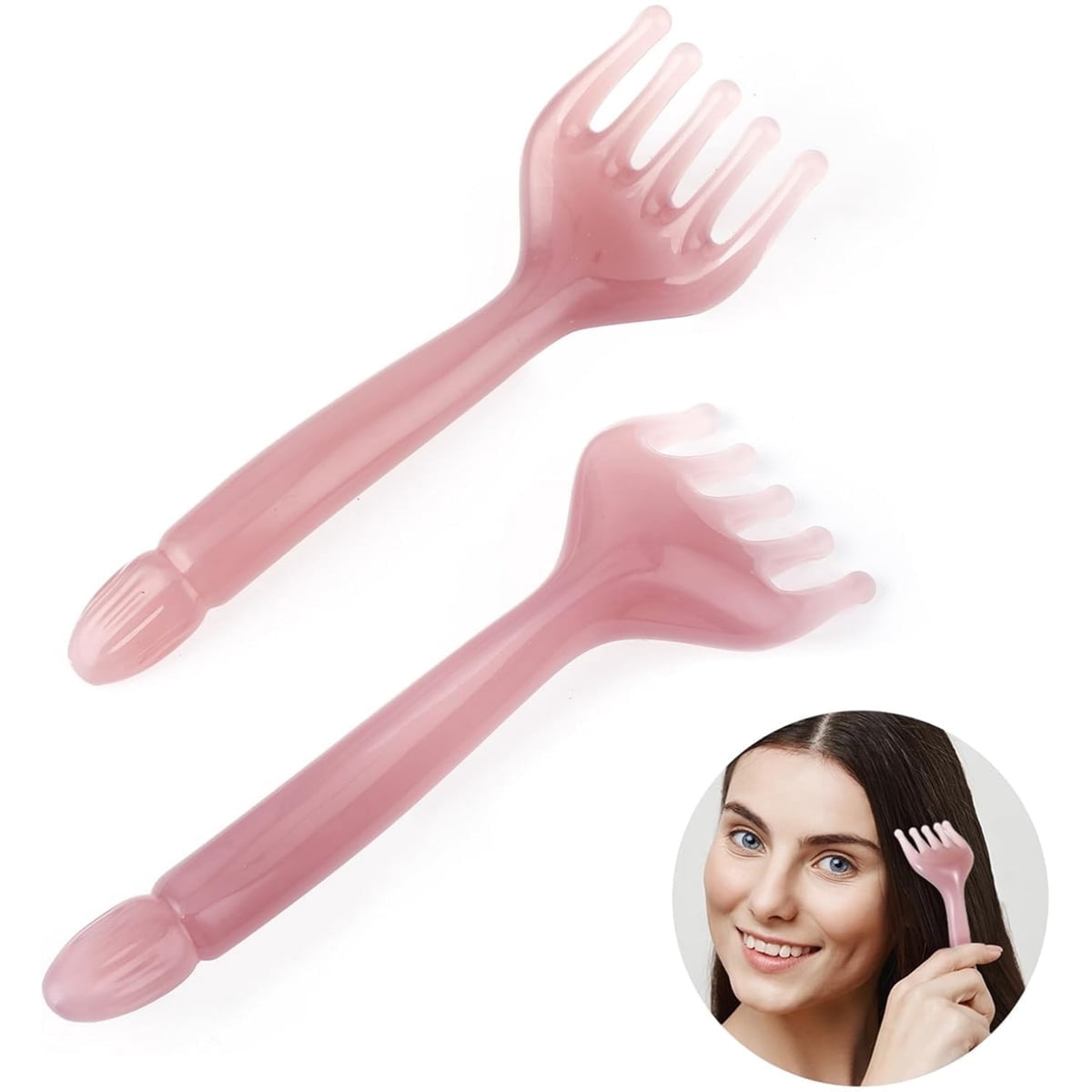 2 Pcs Fingers Head Scratcher, Scalp Massage Comb, Head Whisk Massager ...