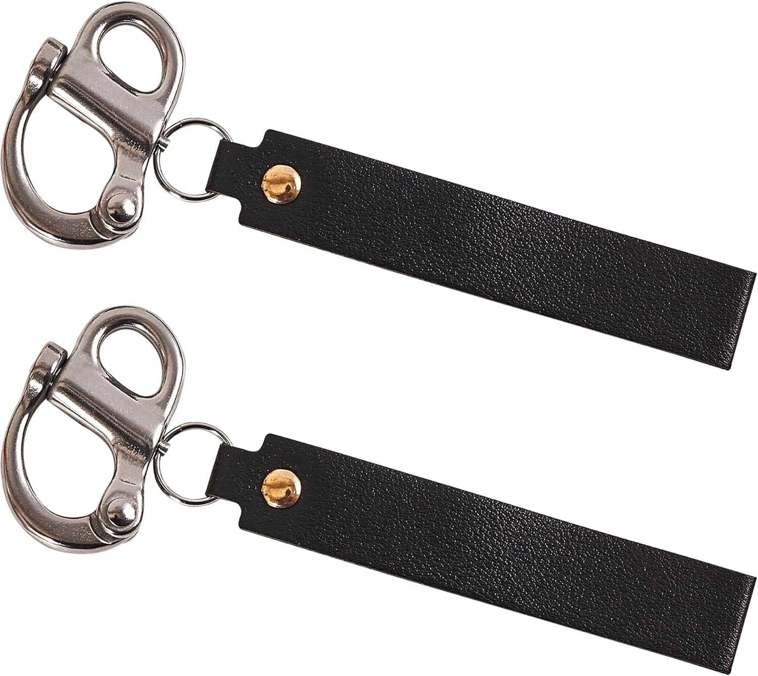 2 Pcs Firefighter Quick Release Shackle with Leather Handle, 316 ...