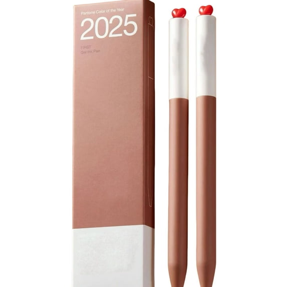 2 Pcs First Love Heart Black Inks Pen Gel Pen 0.5mm Neutral Pen Rotary ...