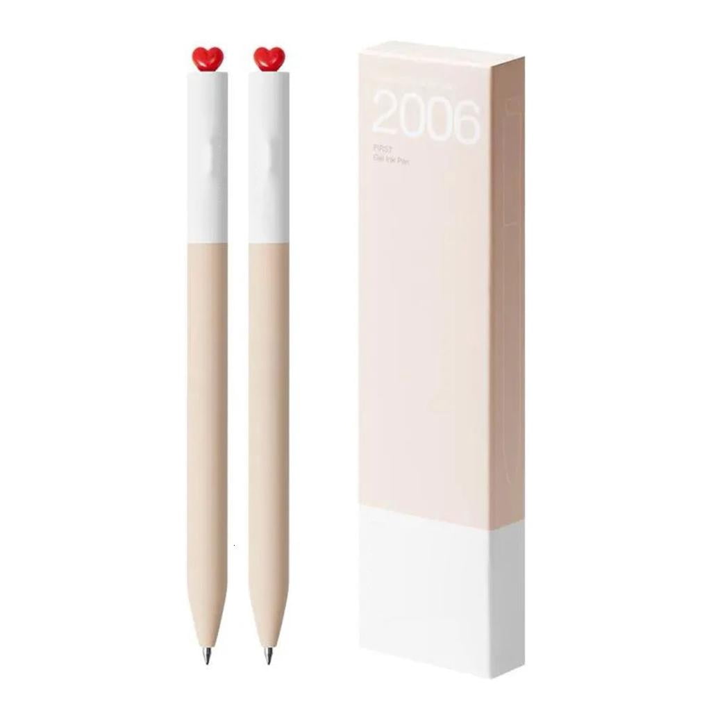2 Pcs First Love Heart Gel Pen Neutral Pen 0.5mm Journaling Pen Rotary Pen - Walmart.com