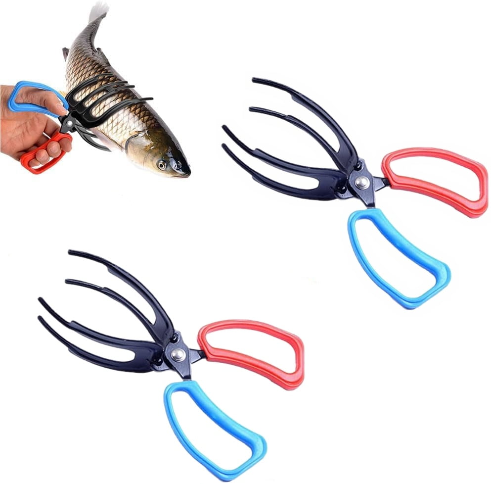 2 Pcs Fish Claw Gripper, 2 Claw Metal Fish Control Clamp Claw Tong Grip ...