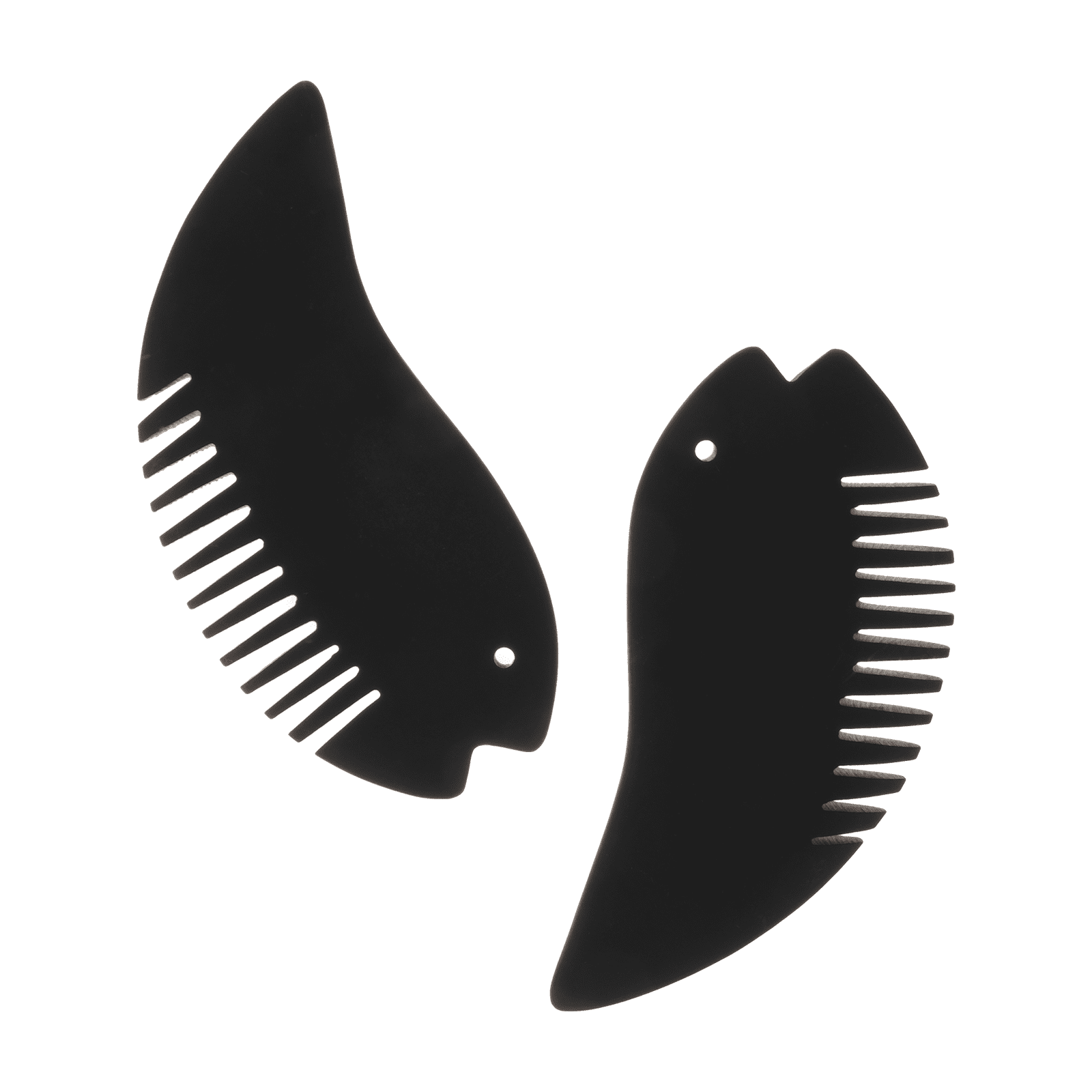 2 Pcs Fish Comb Board Massaging Stainless Scraper Tool Miss Black ...