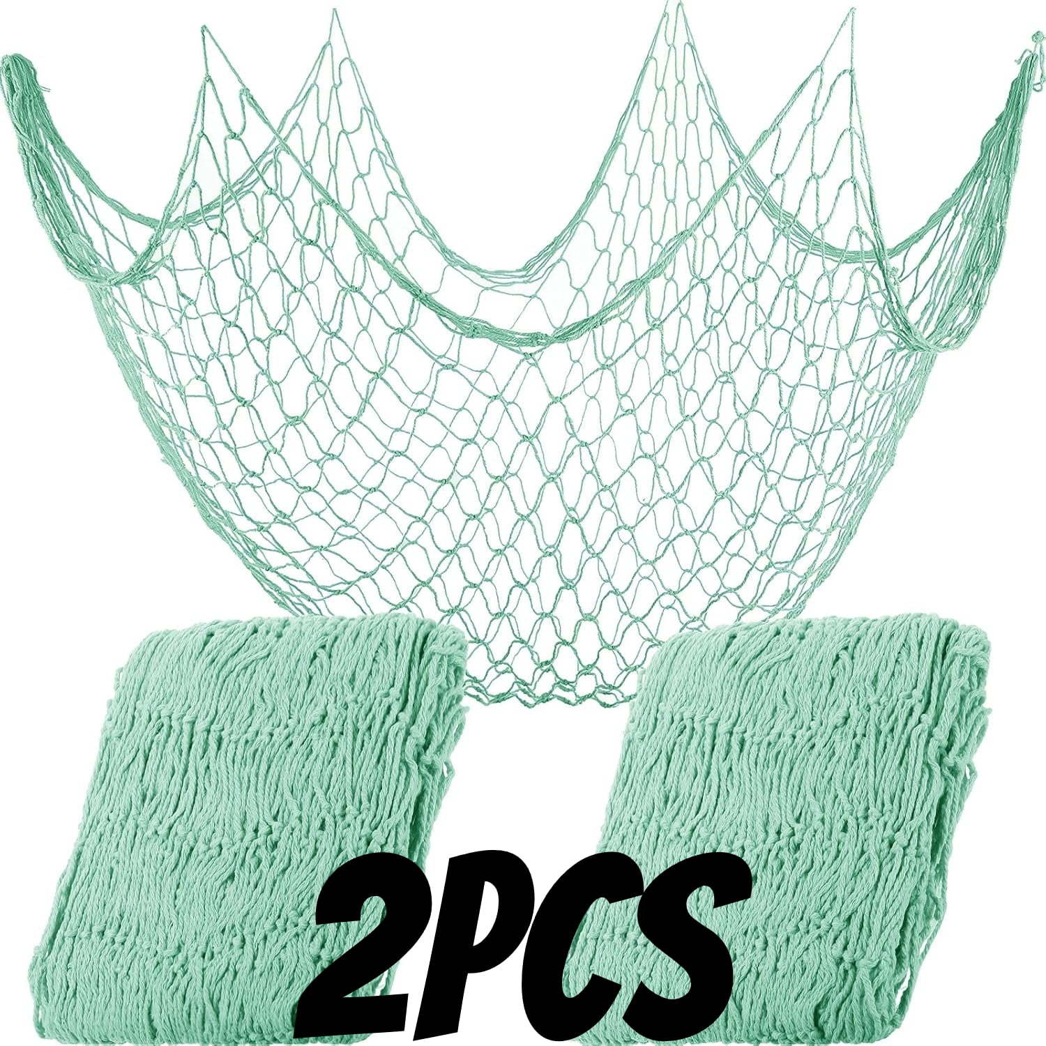 2 Pcs Fish Net Decorative 80 X 40 Inch, Suitable for Wall Mounted ...