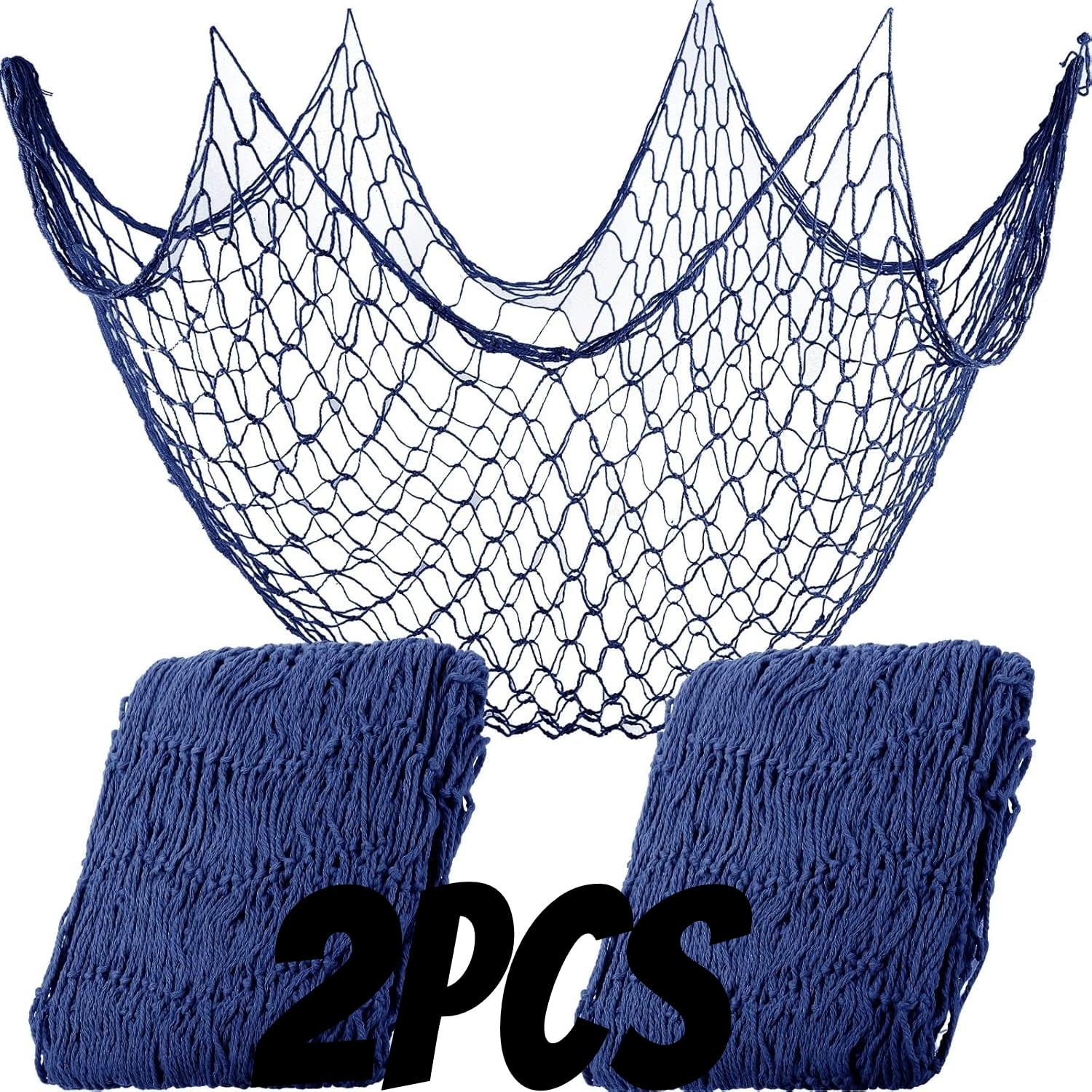 2 Pcs Fish Net Decorative 80 X 40 Inch, Suitable for Wall Mounted ...