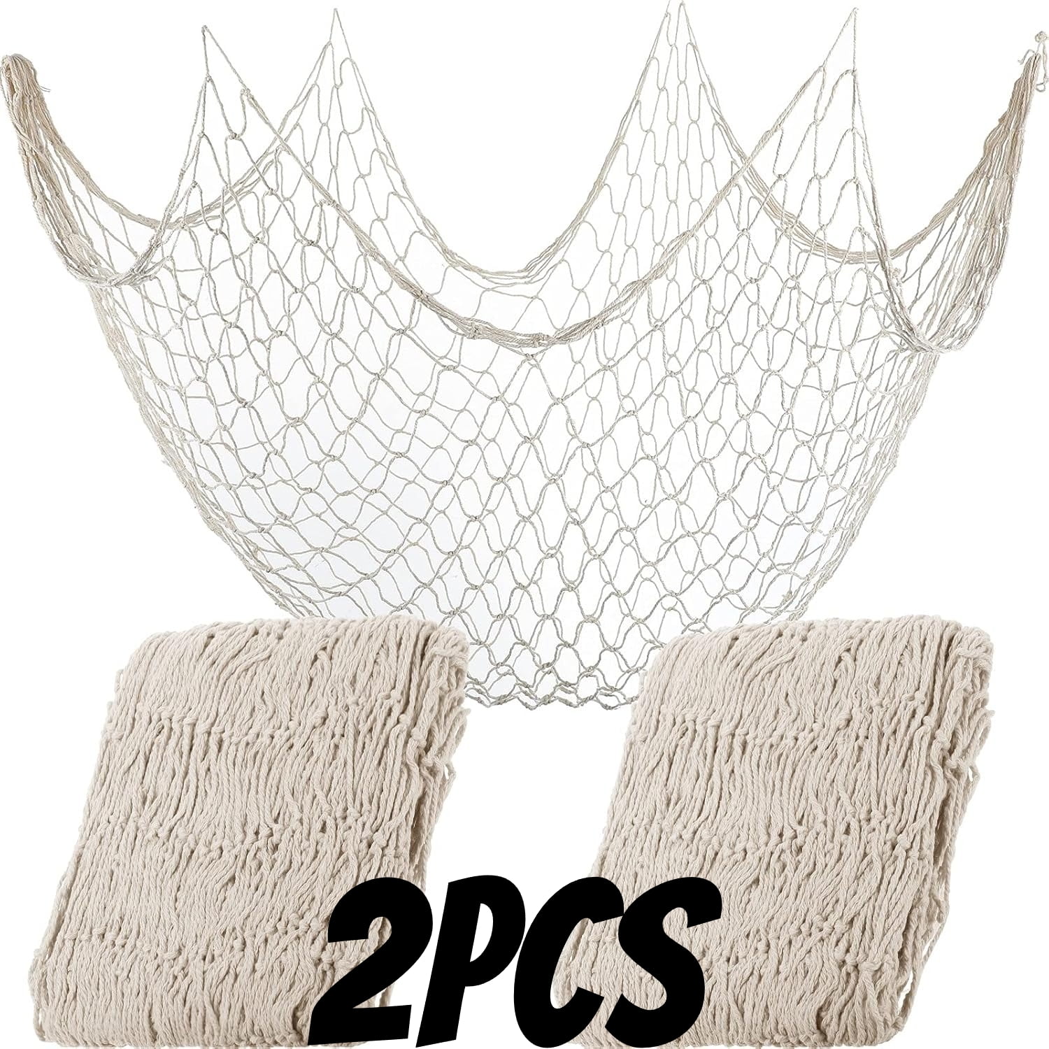 2 Pcs Fish Net Decorative 80 X 40 Inch, Suitable for Wall Mounted ...