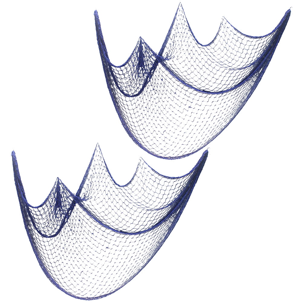 ifundom 2-Piece Decorative Fish Net Wall Art for Coastal Bathroom and ...