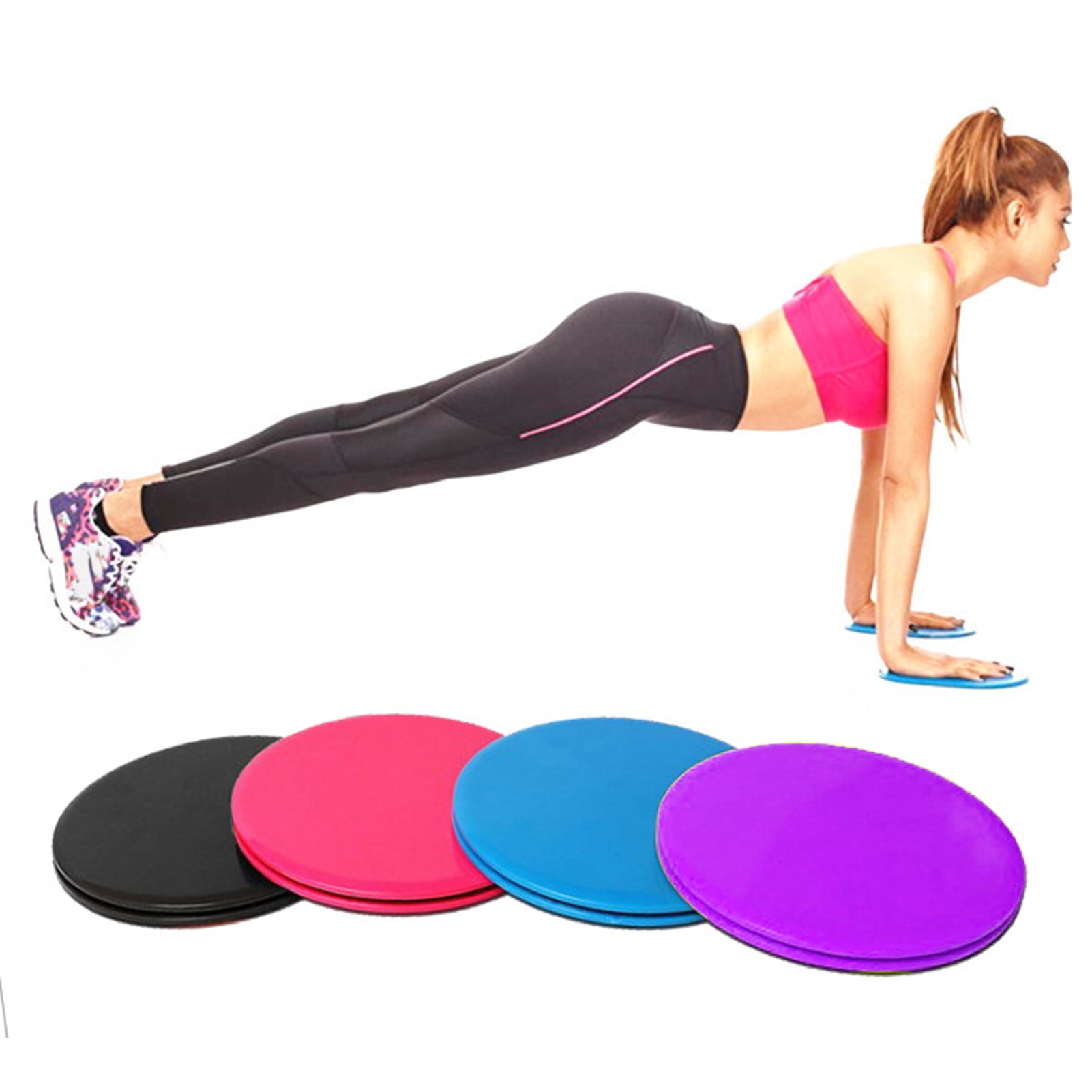 2 Pcs Fitness Gliding Disc Compact Wear-resistant Anti Slip Muscle ...