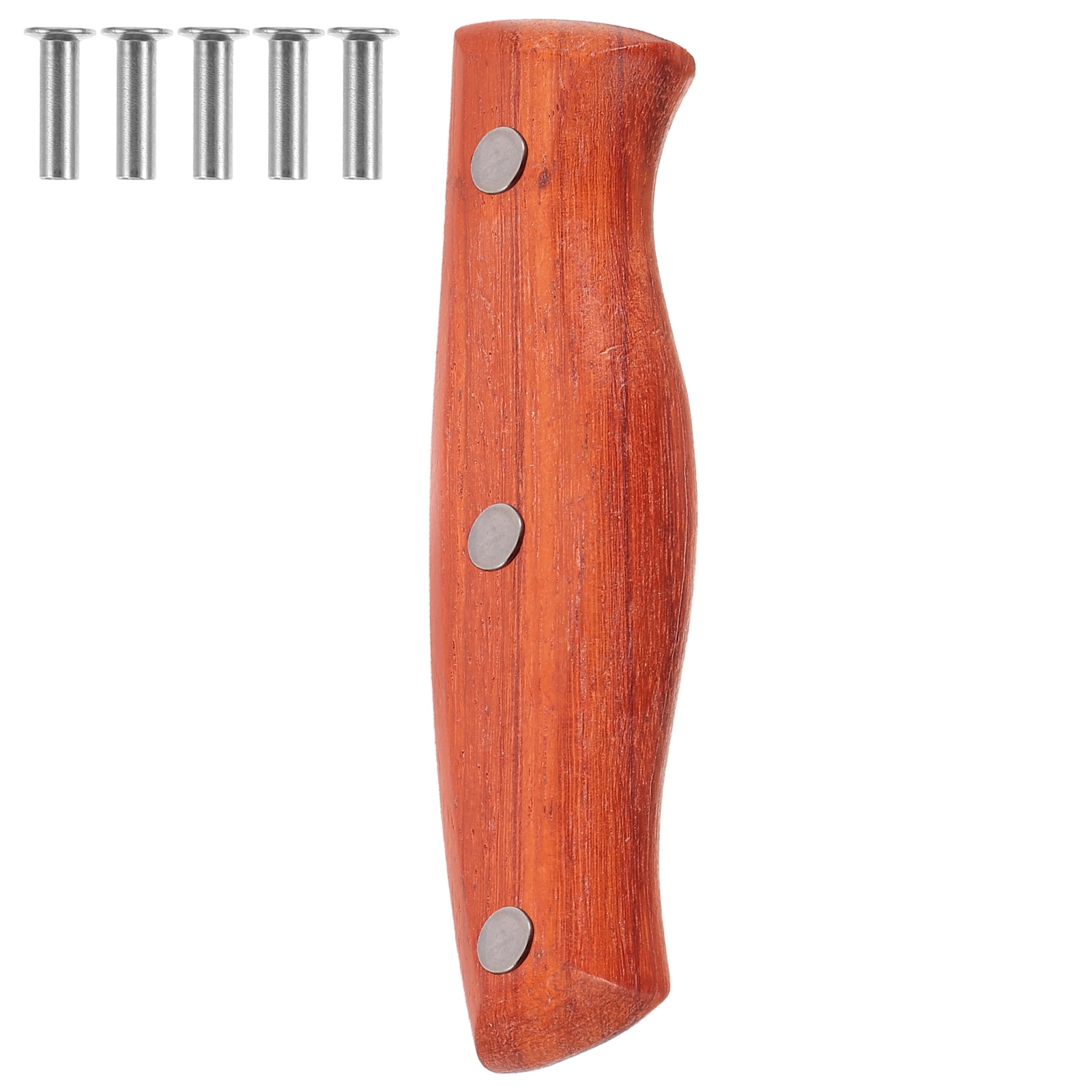 2 Pcs Fixed Hand Guard Solid Wood Handle Simple Design Knife - Walmart.com