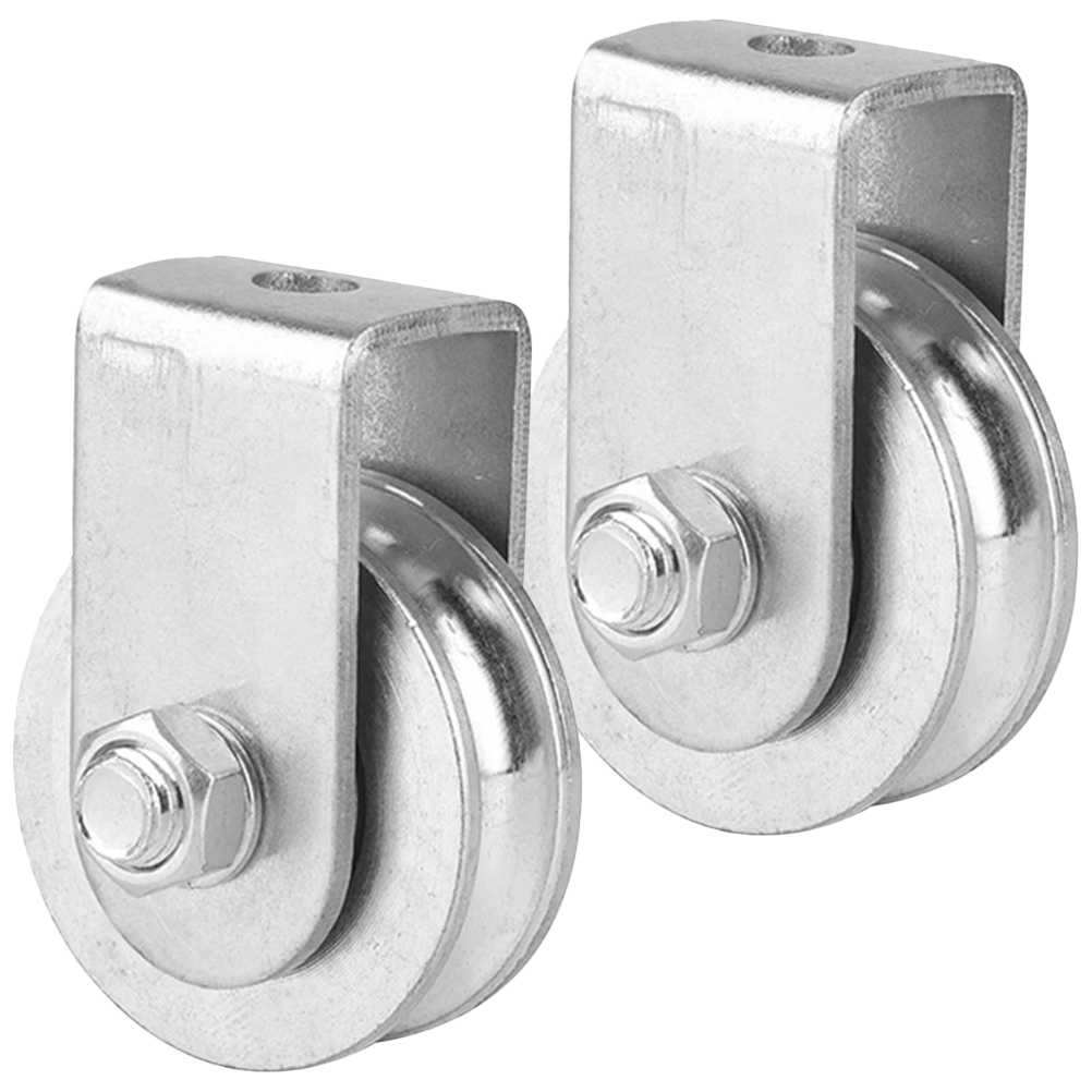 2 Pcs Fixed Pulley Pulley Block Metal Pulley Pulleys For Rope Rope ...