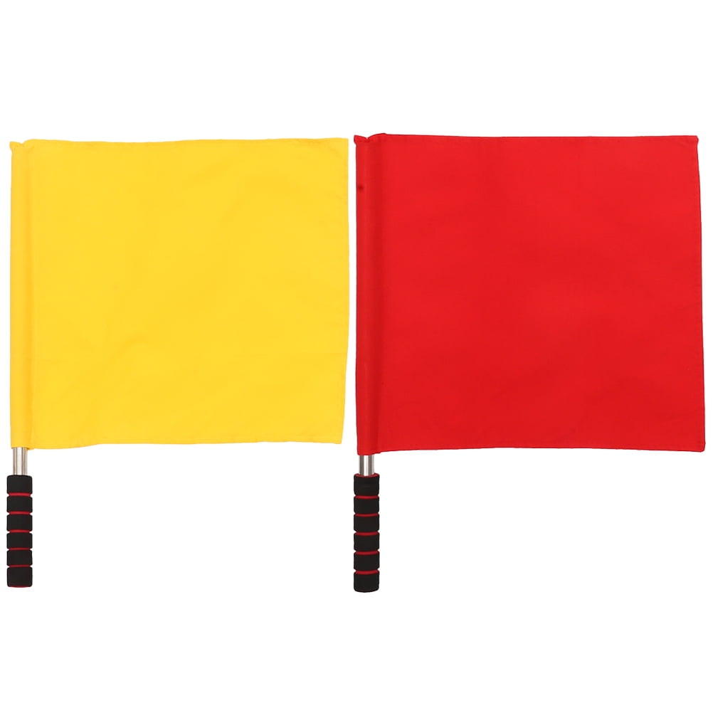 2 Pcs Flag Conducting Referee Flags School Judge Traffic Aware Warning Signal Match - Walmart.com