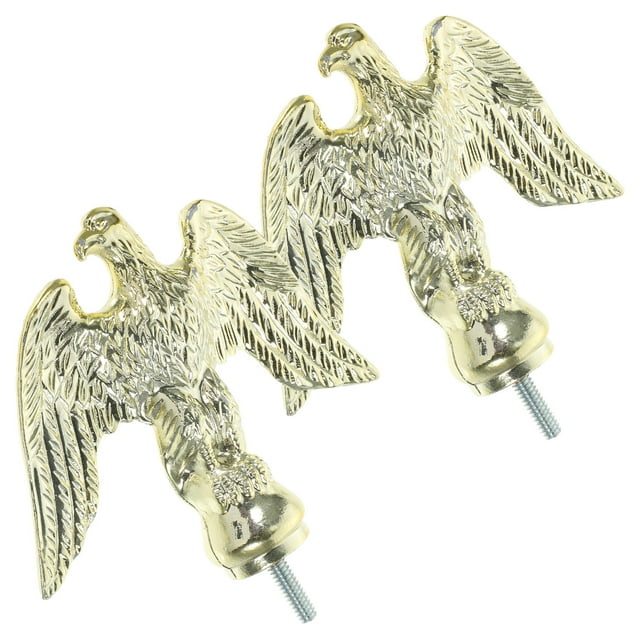 2 Pcs Flagpole Decoration Flagpole Head Flagpole Accessories Eagle Flag Topper Flagpole Eagle ...