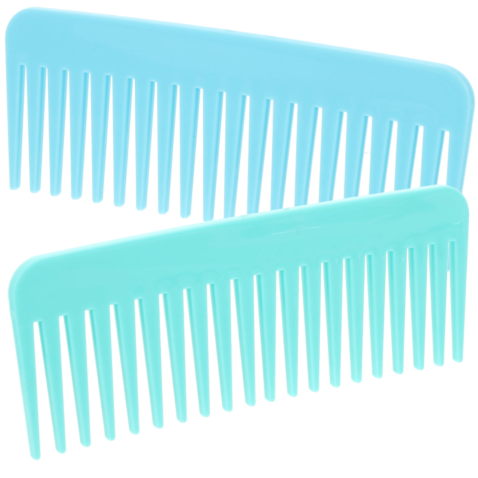 2 Pcs Flat Thick Wide Tooth Comb Combs Scalp Massage Comb Hair Brush ...