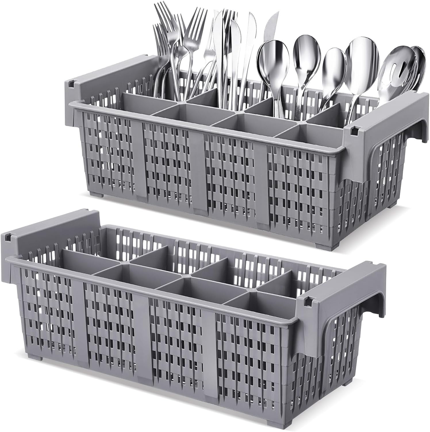2 Pcs Flatware Dishwasher Basket Silverware Cutlery Washing Basket with ...