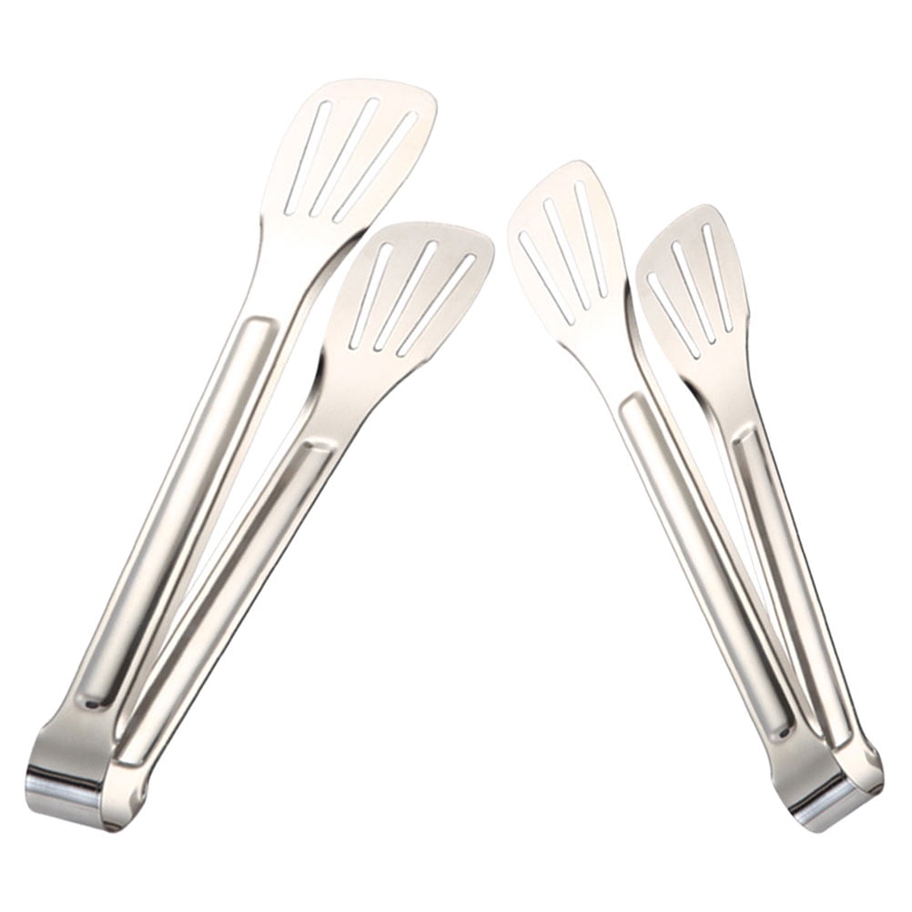 2pcs Thickened Stainless Steel Tongs for Kitchen Cooking Salad and ...