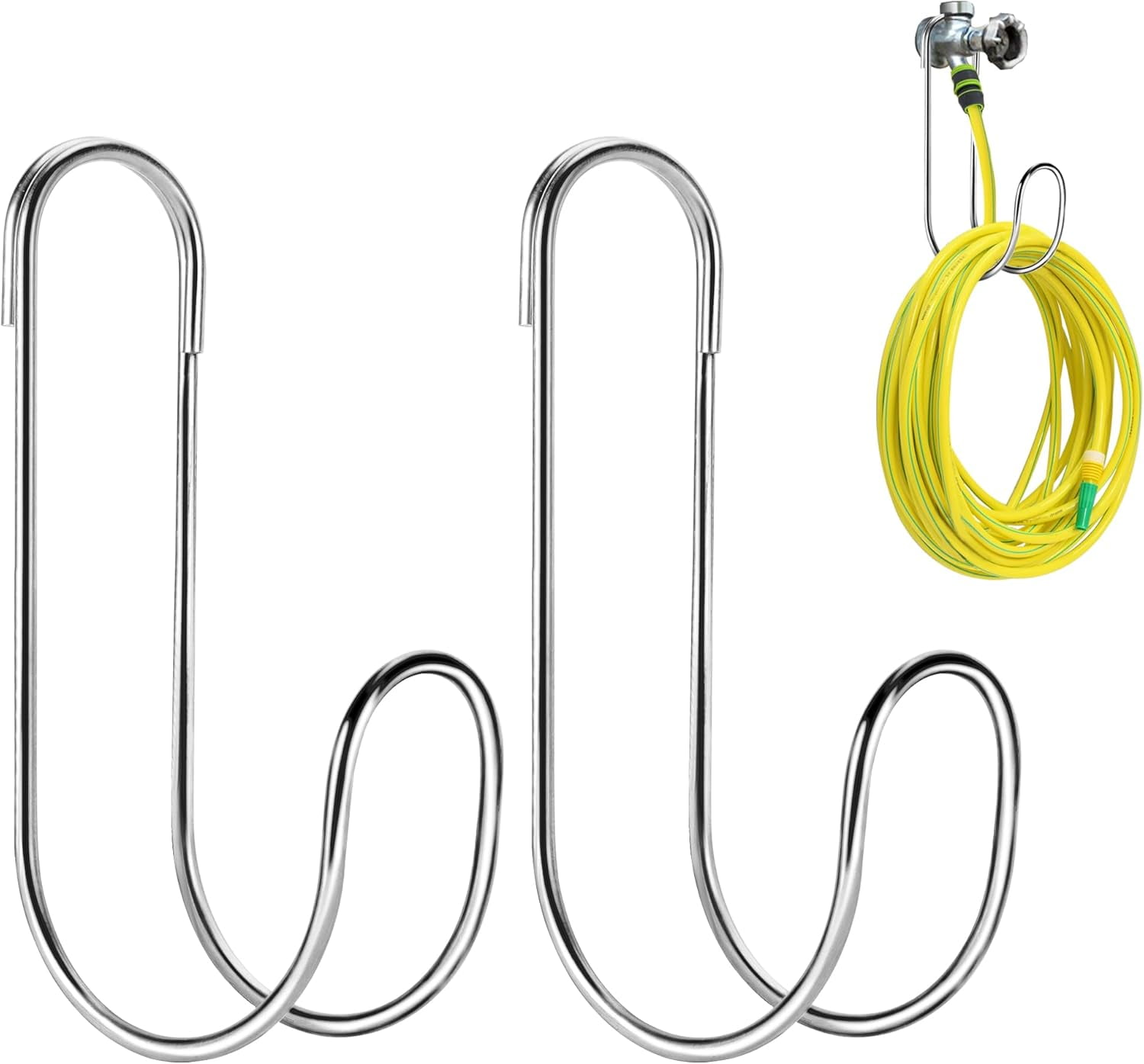 2 Pcs Flexible Garden Hose Storage Hook-Stainless Steel Water Hose ...