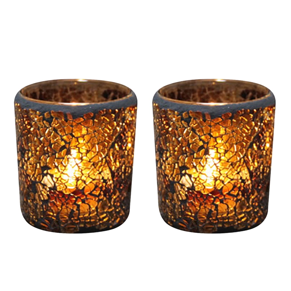 OUNONA Stylish Glass Candlesticks for Home Decor Elegant Multi Color ...