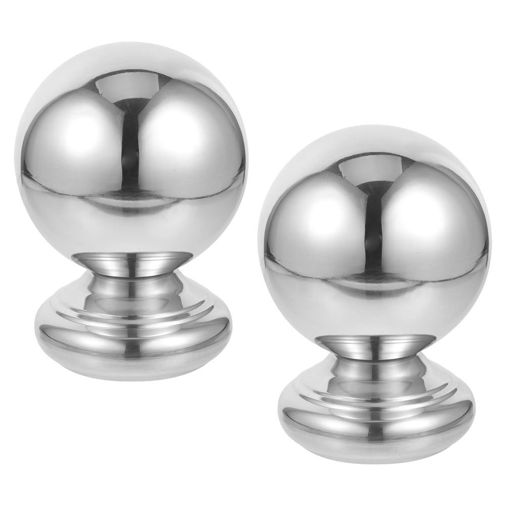 2 Pcs Floating Ball Guardrail Handrail Finial Stairway Railing Balls Silver - Walmart.com