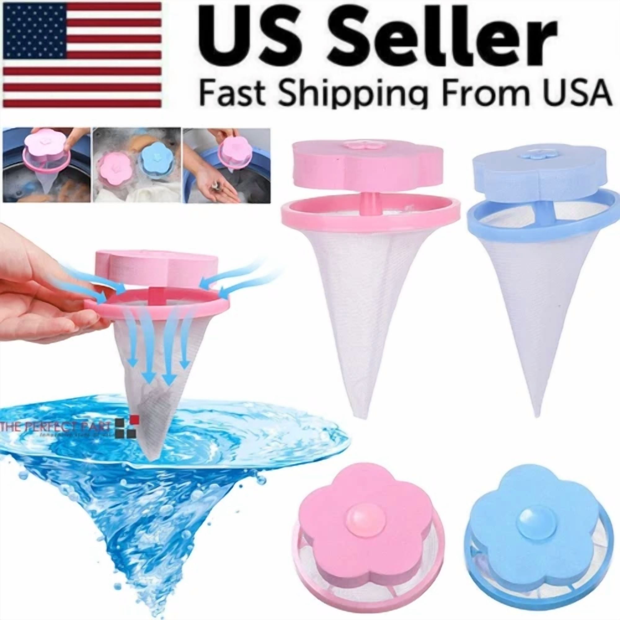 2 Pcs Floating Pet Fur Catcher Laundry Lint Pet Hair Remover For ...