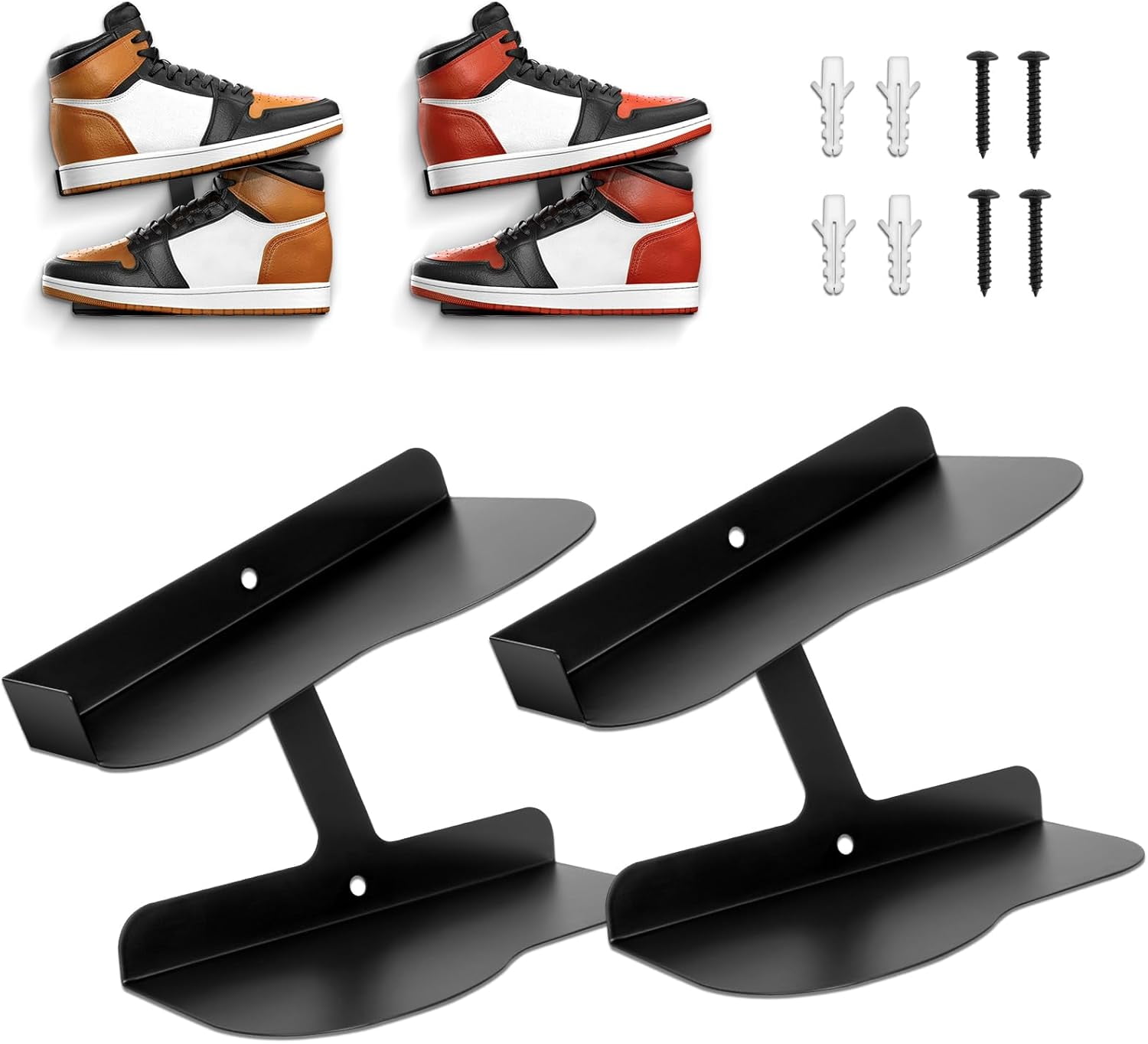 2 Pcs Floating Shoe Display Shelves, H-Type Sturdy Levitating Wall ...