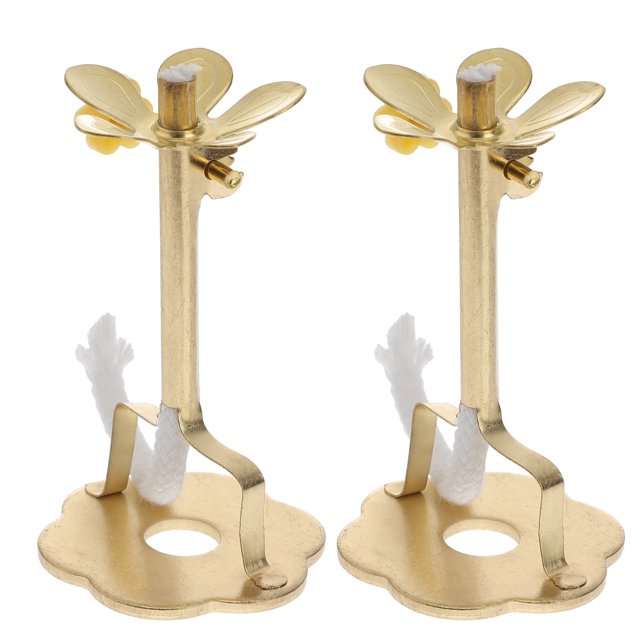 2 Pcs Floating Wicks for Oil Lamps Candle Stick Holder Adjustable Stand ...