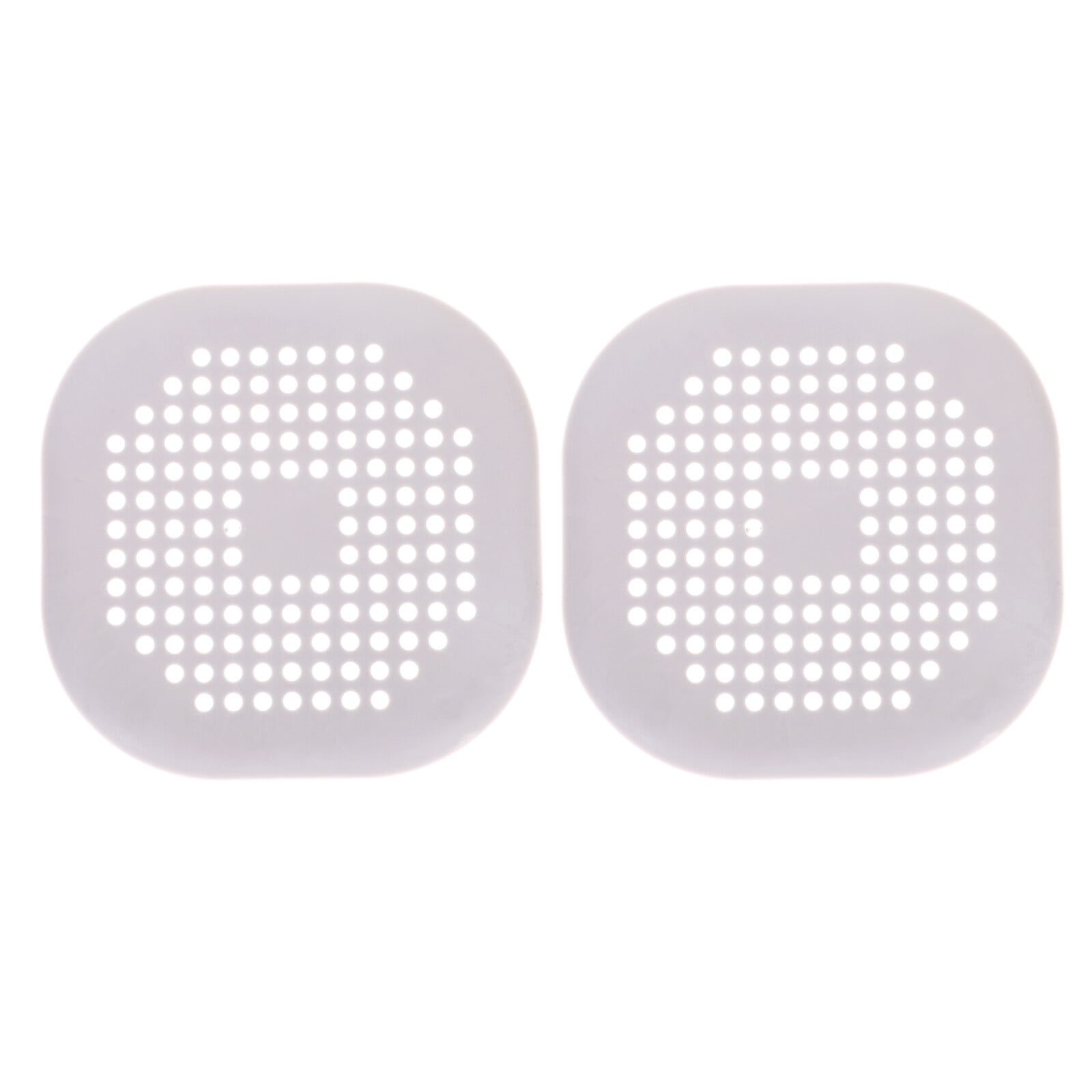 2 Pcs Floor Drain Cover Shower For Kitchen Silicone Square Stopper Hair