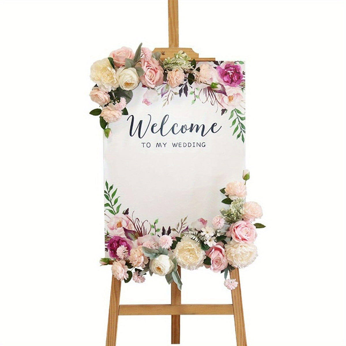 2 Pcs Floral Swags for Wedding Arch, Artificial Flower Swags Wedding ...