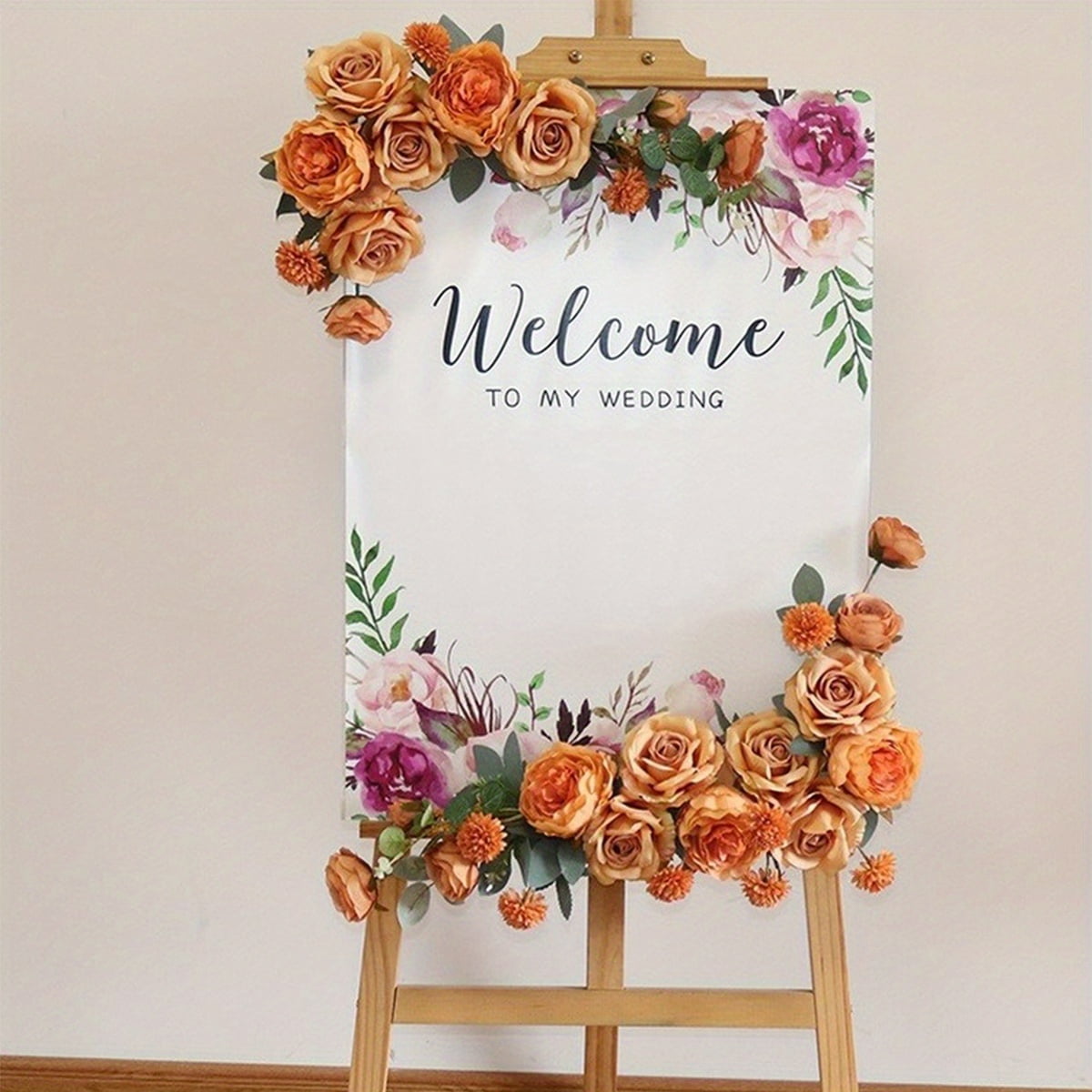 2 Pcs Floral Swags for Wedding Arch, Artificial Flower Swags Wedding ...