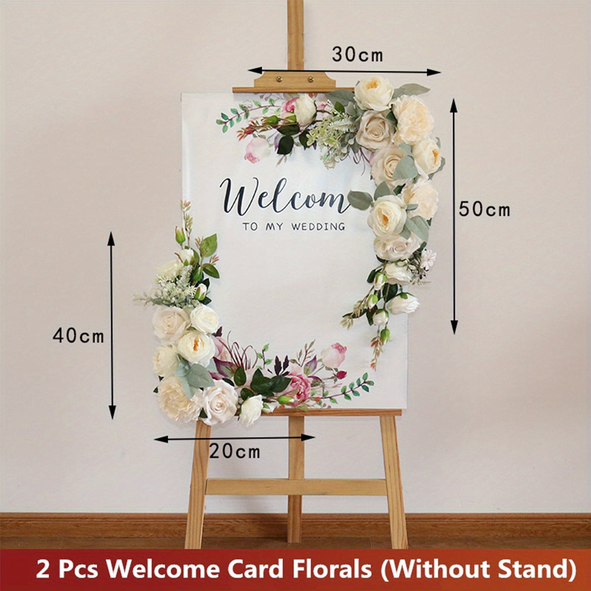 2 Pcs Floral Swags for Wedding Arch, Artificial Flower Swags Wedding ...