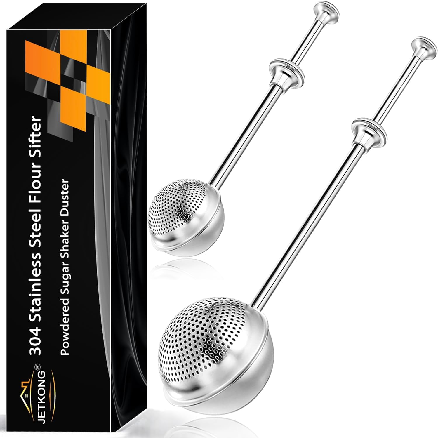 2 Pcs Flour Sifter, Stainless Steel Flour uster for Brea Baking, Bakers ...