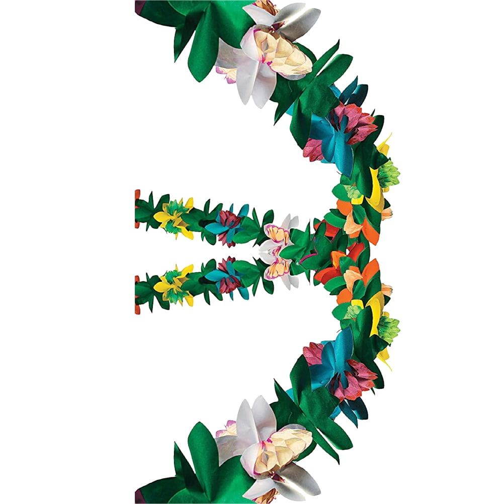 2 Pcs Flower Garlands Hawaii Flower Banner Party Banner Festival ...