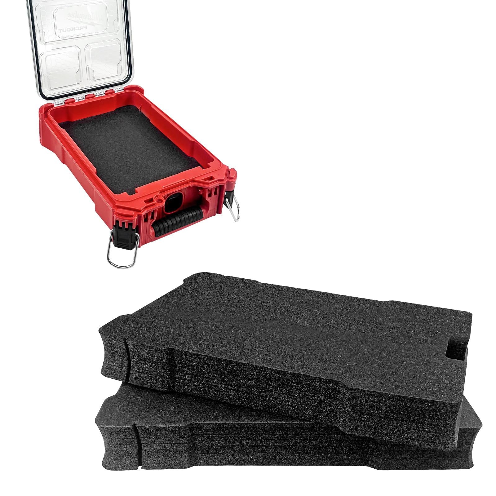 2 Pcs Foam Inserts Compatible for Milwaukee Packout ™ 48-22-8436,Packout Accessories Foam Kit ...
