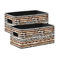 2 Pcs Foldable Felt Storage Bins Decorative Fabric Organizer Baskets ...