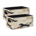 2 Pcs Foldable Felt Storage Bins Decorative Fabric Organizer Baskets ...