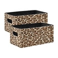 2 Pcs Foldable Felt Storage Bins Decorative Fabric Organizer Baskets ...