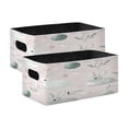 2 Pcs Foldable Felt Storage Bins Decorative Fabric Organizer Baskets ...