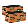 2 Pcs Foldable Felt Storage Bins Decorative Fabric Organizer Baskets ...