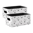 2 Pcs Foldable Felt Storage Bins Decorative Fabric Organizer Baskets ...