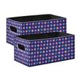 2 Pcs Foldable Felt Storage Bins Decorative Fabric Organizer Baskets ...