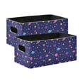 2 Pcs Foldable Felt Storage Bins Decorative Fabric Organizer Baskets ...
