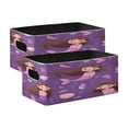 2 Pcs Foldable Felt Storage Bins Decorative Fabric Organizer Baskets ...