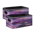 2 Pcs Foldable Felt Storage Bins Decorative Fabric Organizer Baskets ...