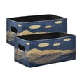 2 Pcs Foldable Felt Storage Bins Decorative Fabric Organizer Baskets ...